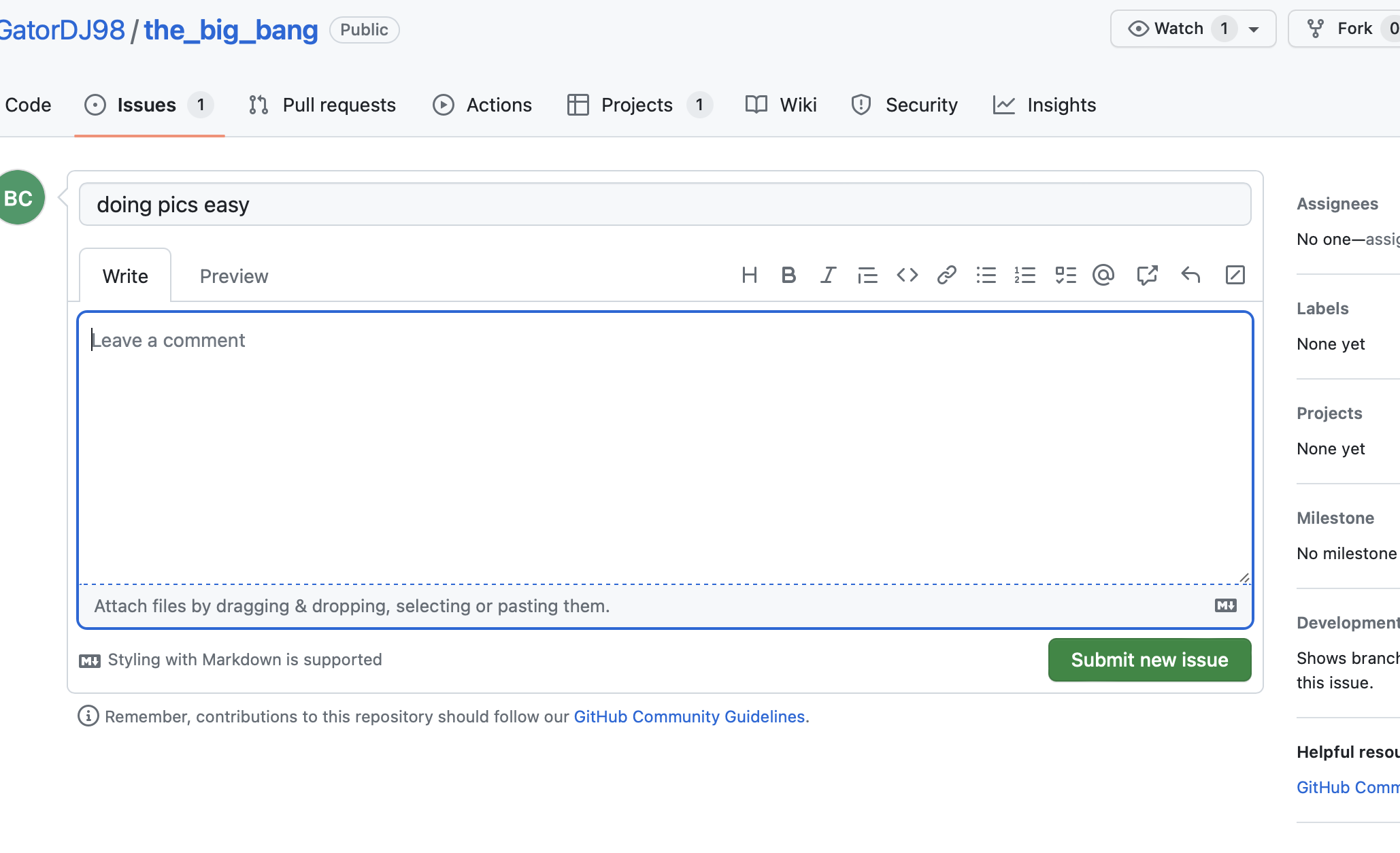 doing pics easy · Issue #13 · GatorDJ98/the_big_bang · GitHub