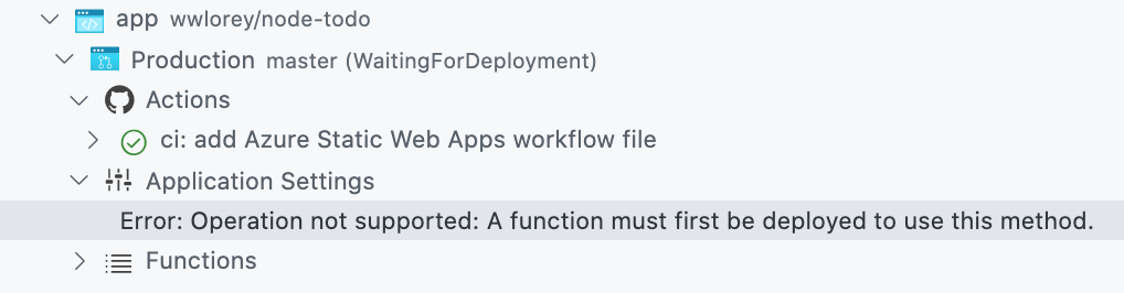 "Application Settings" tree item should be moved under "Functions" · Issue #239 · microsoft ...