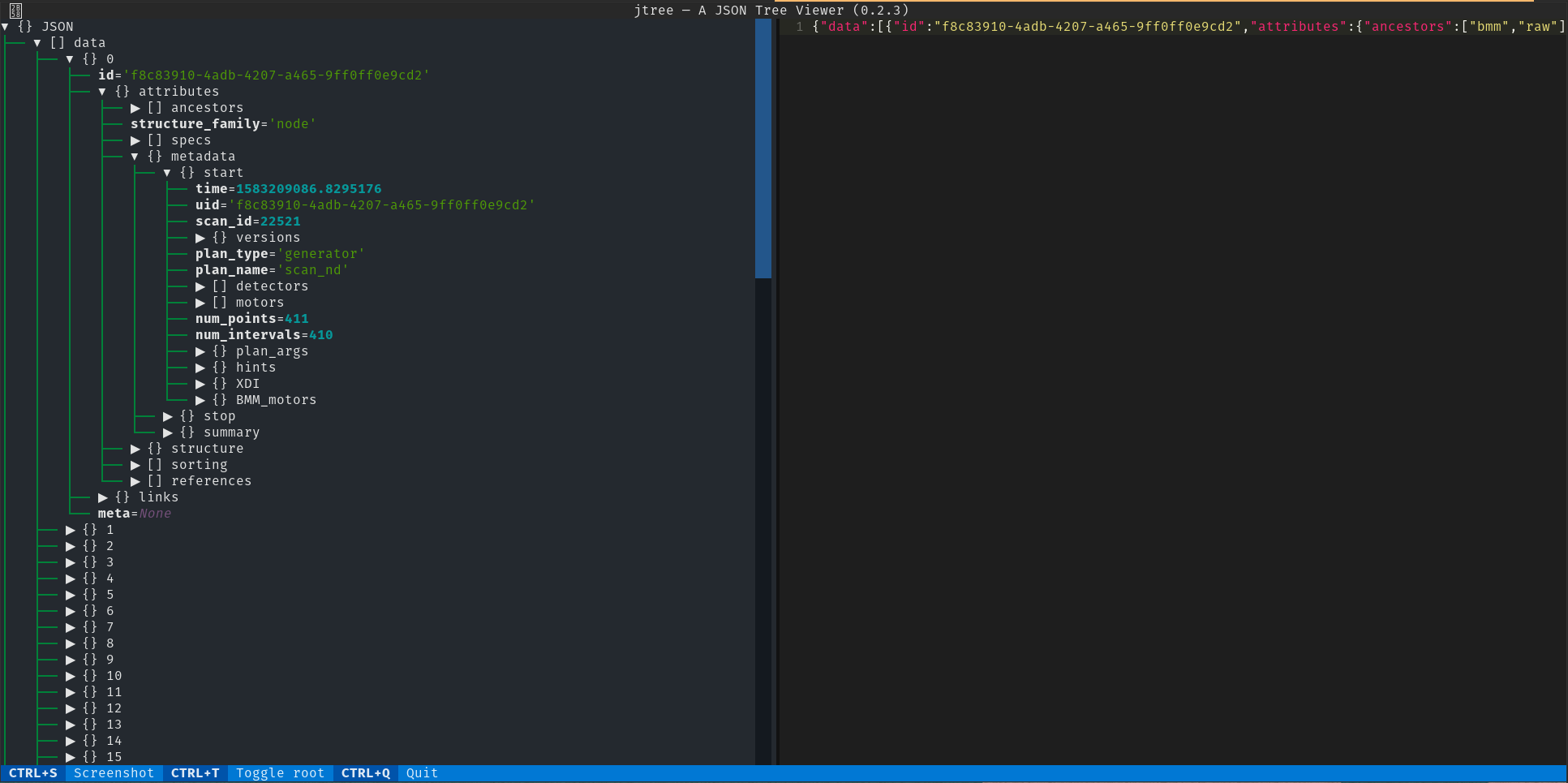 Document usage with jtree · Issue #378 · bluesky/tiled · GitHub