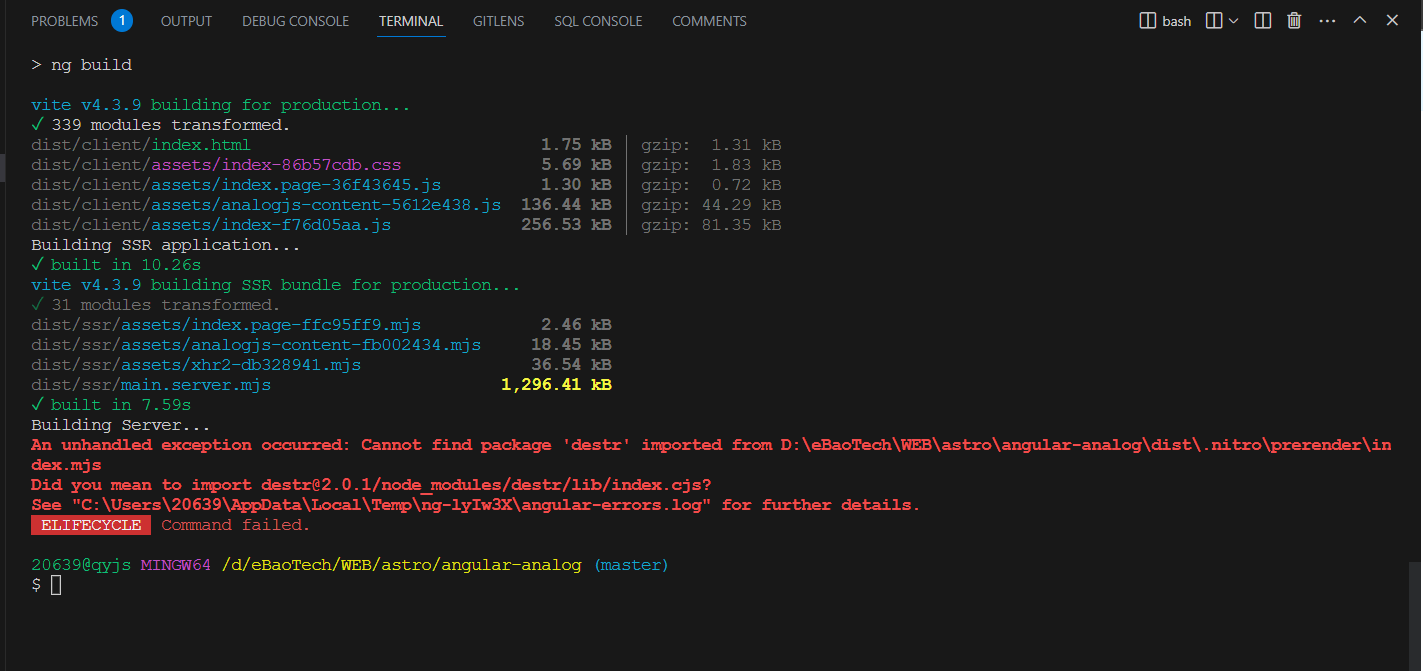 Angular Run Build Err · Issue 589 · Analogjs Analog · Github
