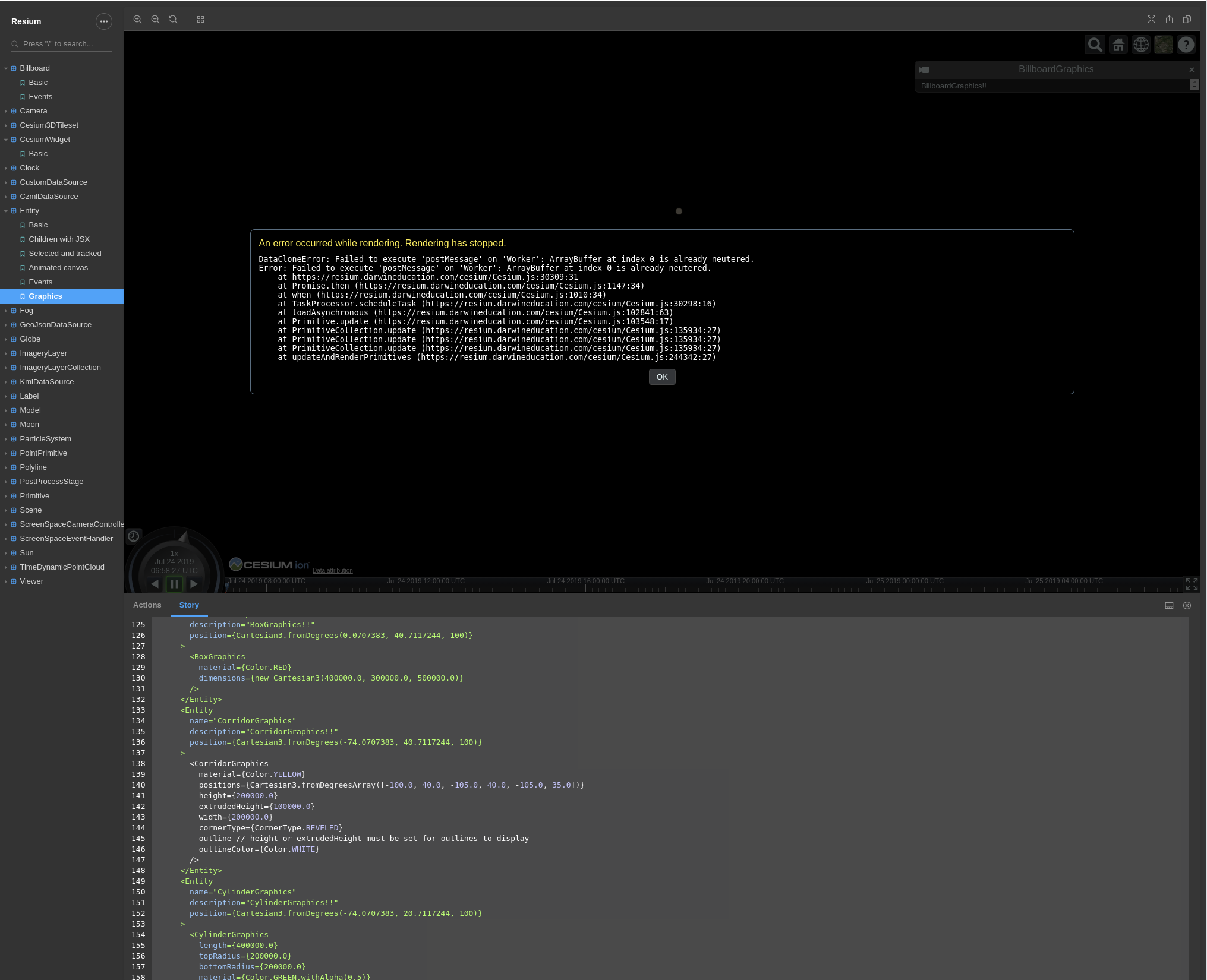 Demo/Examples Error · Issue #102 · reearth/resium · GitHub