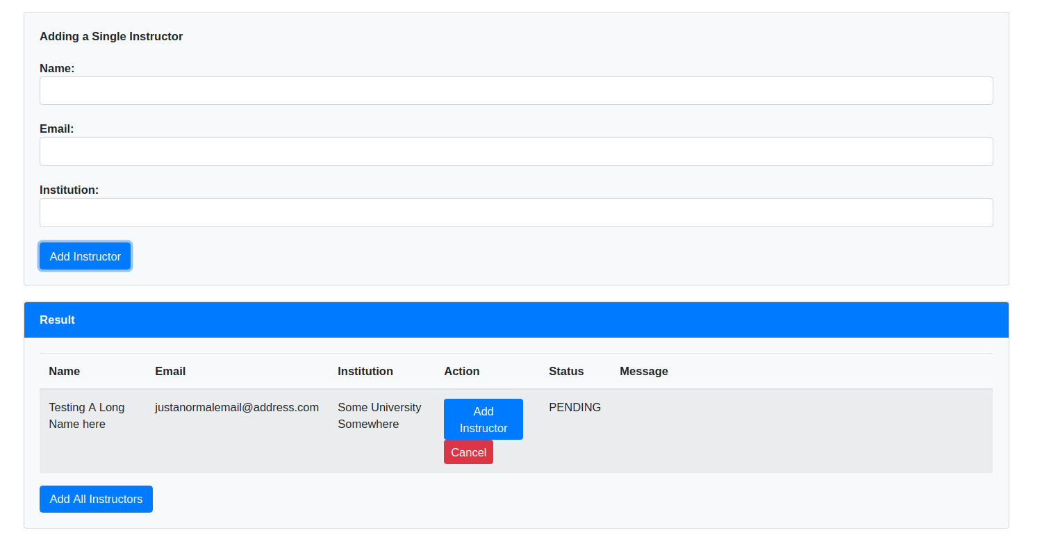 Adding Instrutor Results Action Buttons Cramped up · Issue #9545 ...