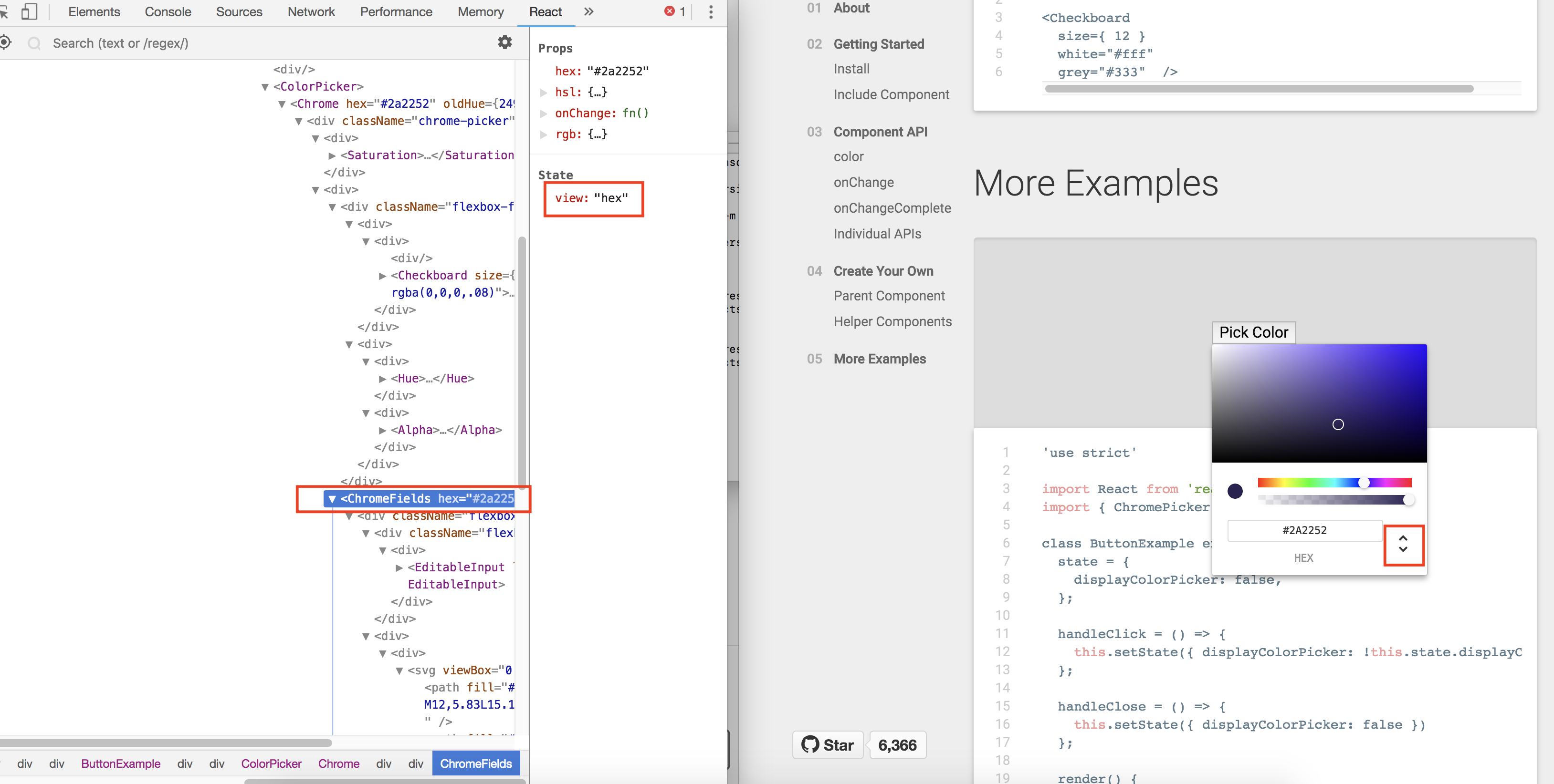 Propogate view from toggle button on ChromePicker · Issue #584 · casesandberg/react-color · GitHub