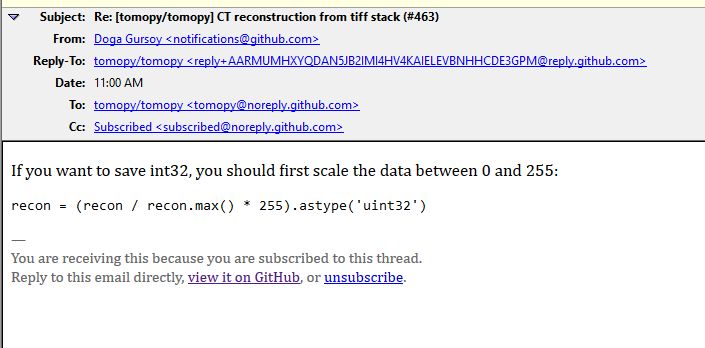 CT reconstruction from tiff stack · Issue #463 · tomopy/tomopy · GitHub