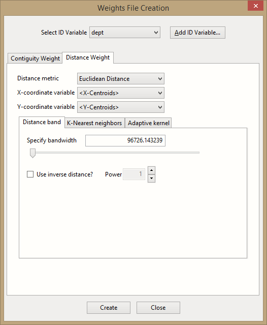 weights manager - discrepancy in minimum distance band · Issue #1533 · GeoDaCenter/geoda · GitHub
