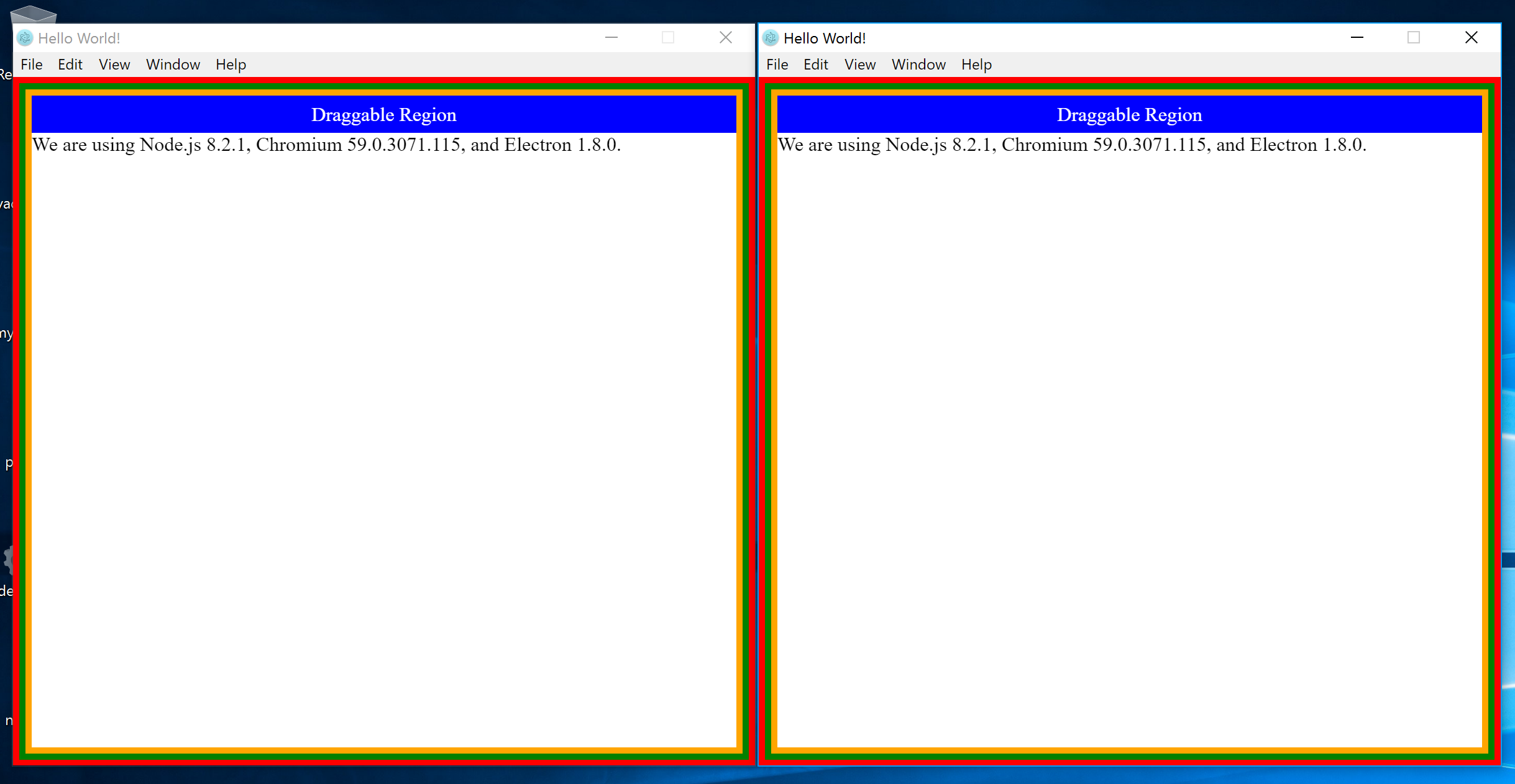 Framed, non-resizable windows placed side-by-side are overlapping · Issue #10525 · electron ...