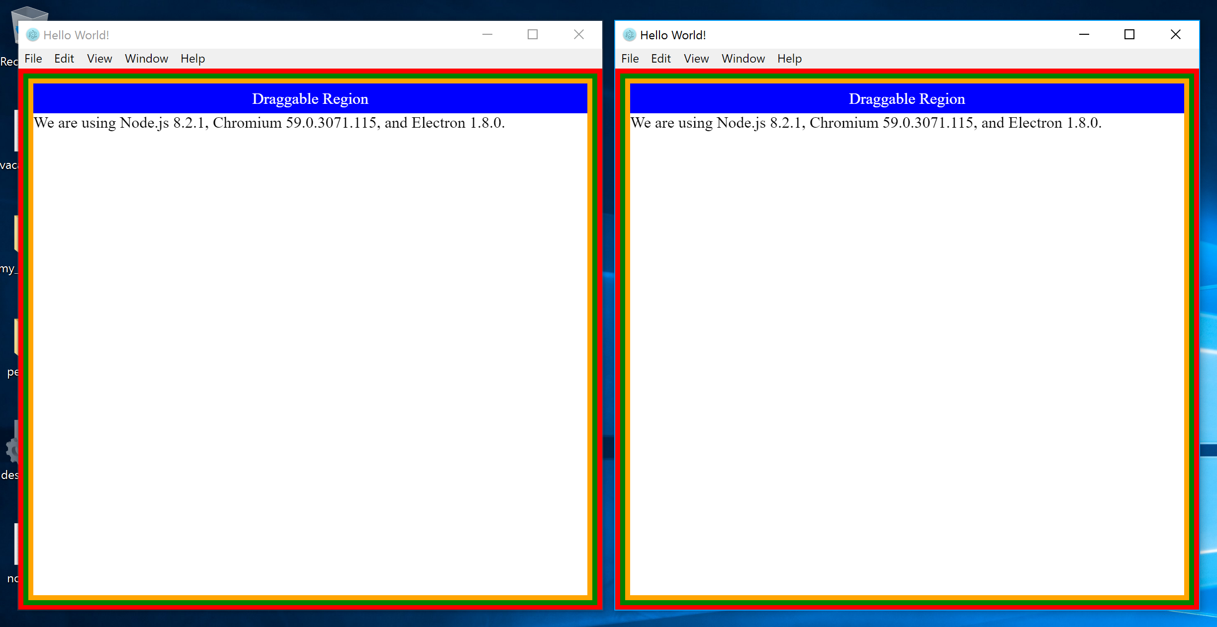 Framed, non-resizable windows placed side-by-side are overlapping · Issue #10525 · electron ...