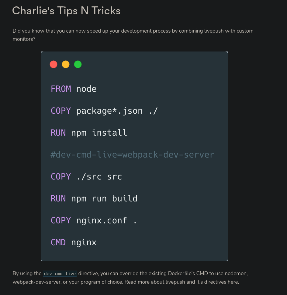 Document dev-cmd-live · Issue #1599 · balena-io/docs · GitHub