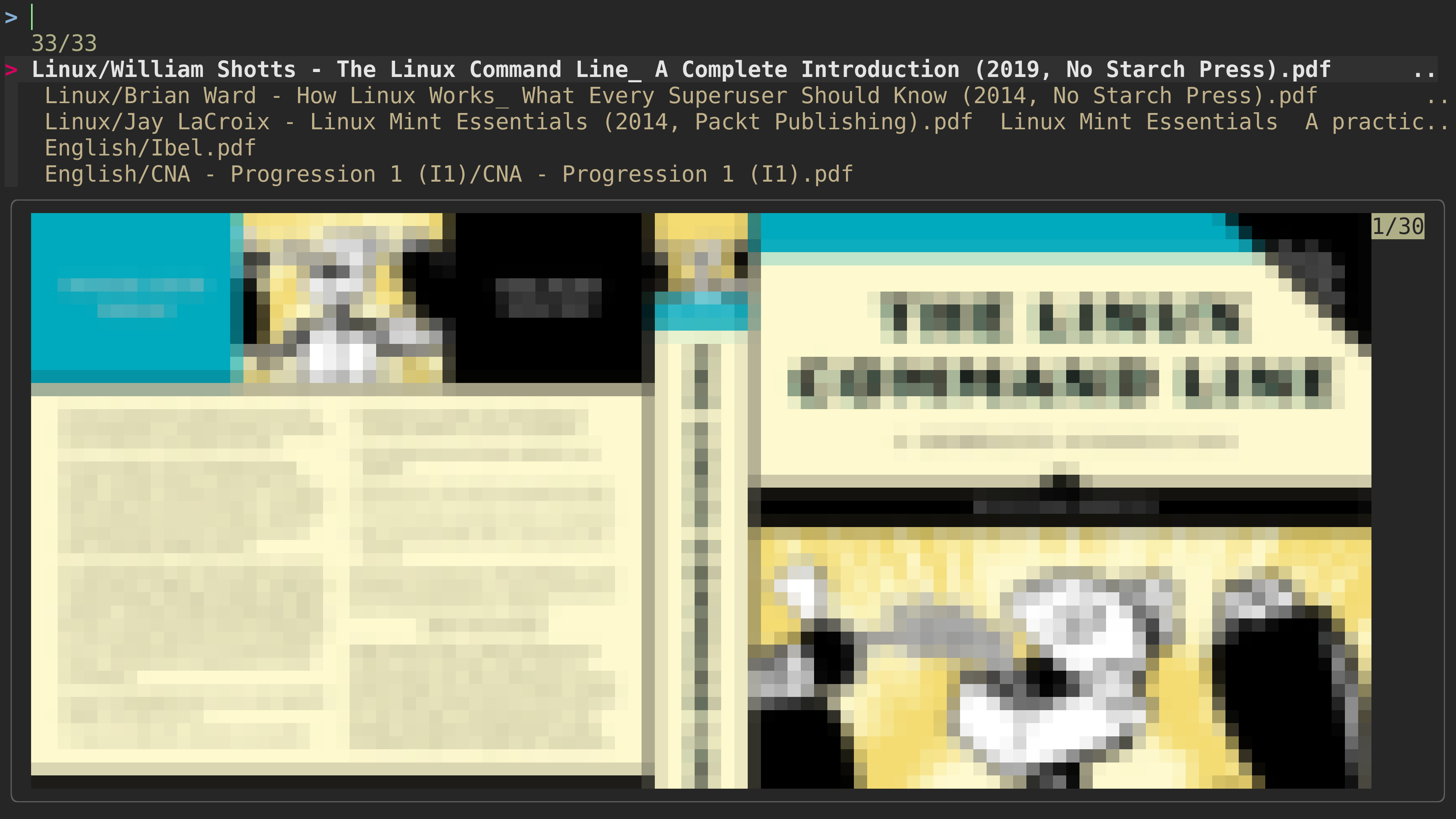 Printing images in `--preview` option of PDF cover files · Issue #3103 · junegunn/fzf · GitHub