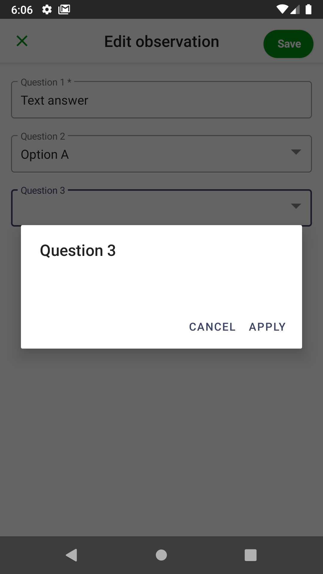  Add edit Observation Multiple Choice Options Sometimes Missing
