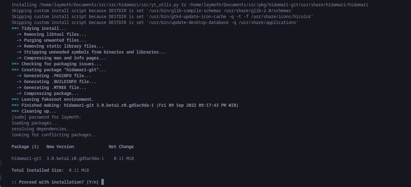 Build for AUR · Issue #62 · jeffshee/hidamari · GitHub
