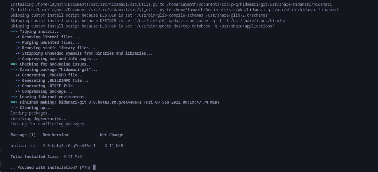 Build for AUR · Issue #62 · jeffshee/hidamari · GitHub