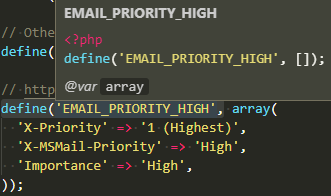 PHP 7 define() arrays don't show in tooltip · Issue #1025 · bmewburn/vscode-intelephense · GitHub