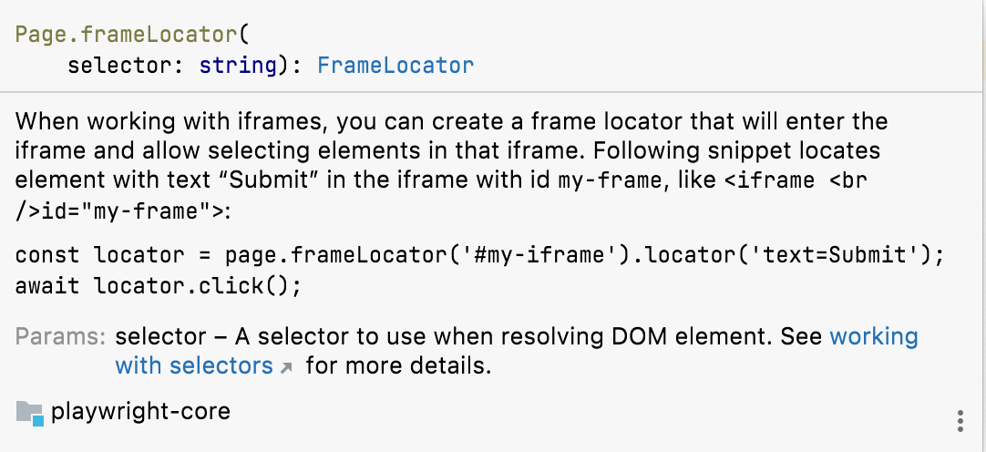 [BUG] New page.frameLocator doesn't allow URL object as selector ...