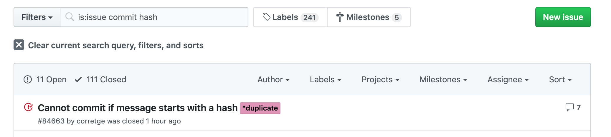 Cannot commit if message starts with a hash · Issue #84663 · microsoft/vscode · GitHub