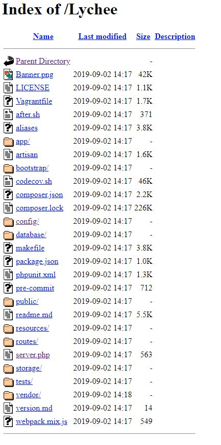 Accessing Lyche only shows folder index · Issue #327 · LycheeOrg/Lychee · GitHub