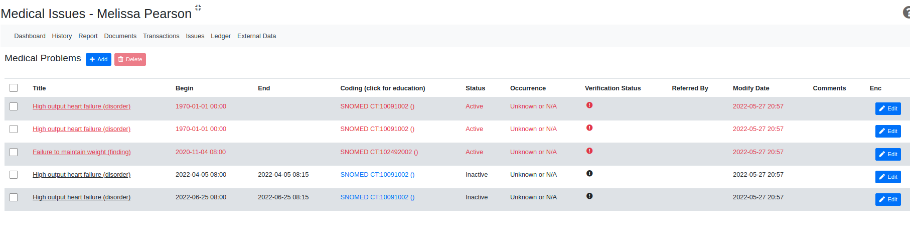 Qrda Encounter Diagnosis Sets 1970 Datetime For Empty Effectivetime · Issue 5394 · Openemr 2246