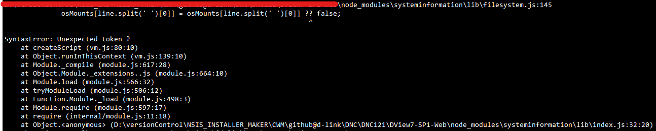 [Bug] It cannot work in node v8 · Issue #838 · sebhildebrandt/systeminformation · GitHub