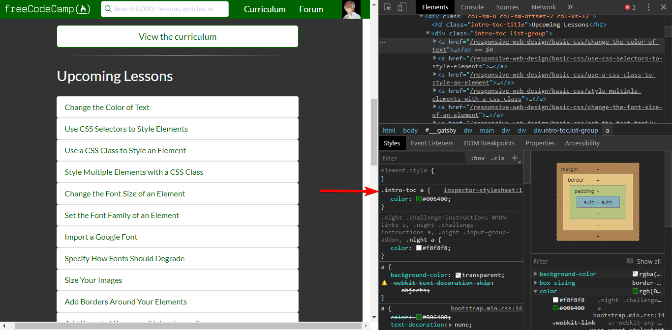 Upcoming Lessons unreadable in Night Mode · Issue #209 · freeCodeCamp/learn · GitHub
