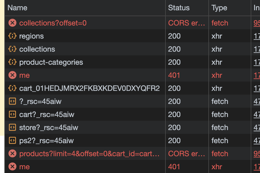Frontend on Vercel keeps getting cors error but only for endpoints with query params in it ...