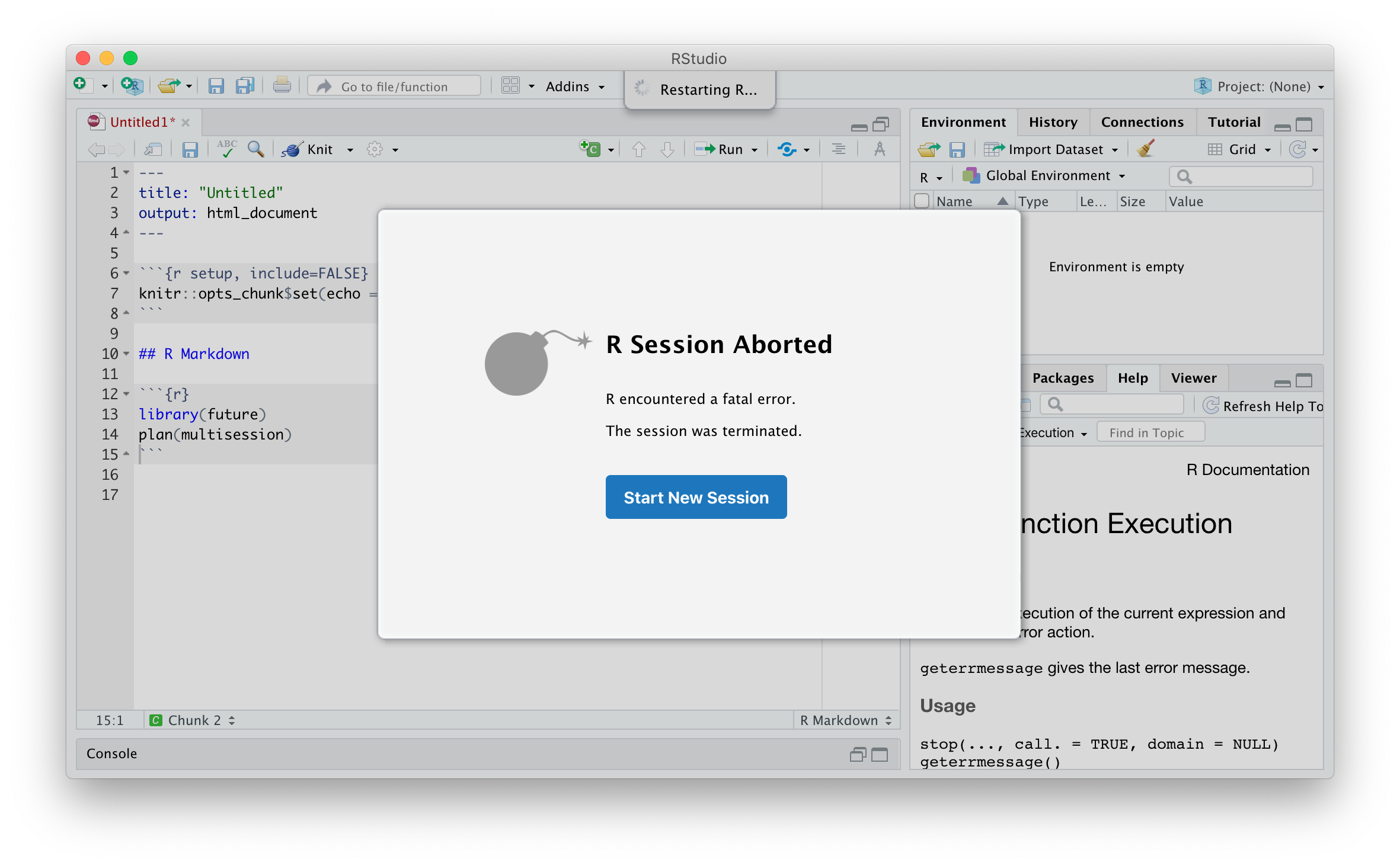 plan(multisession) causes RStudio to crash when restarting R · Issue #434 · futureverse/future ...