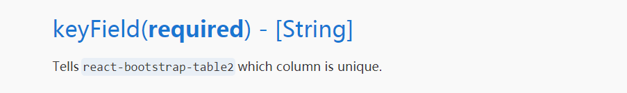 React Unique Key Error In Console · Issue 1192 · React Bootstrap Tablereact Bootstrap Table2