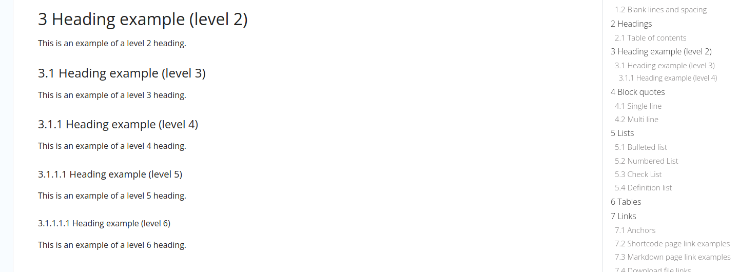 Feature request: Numbered headings · Issue #843 · google/docsy · GitHub