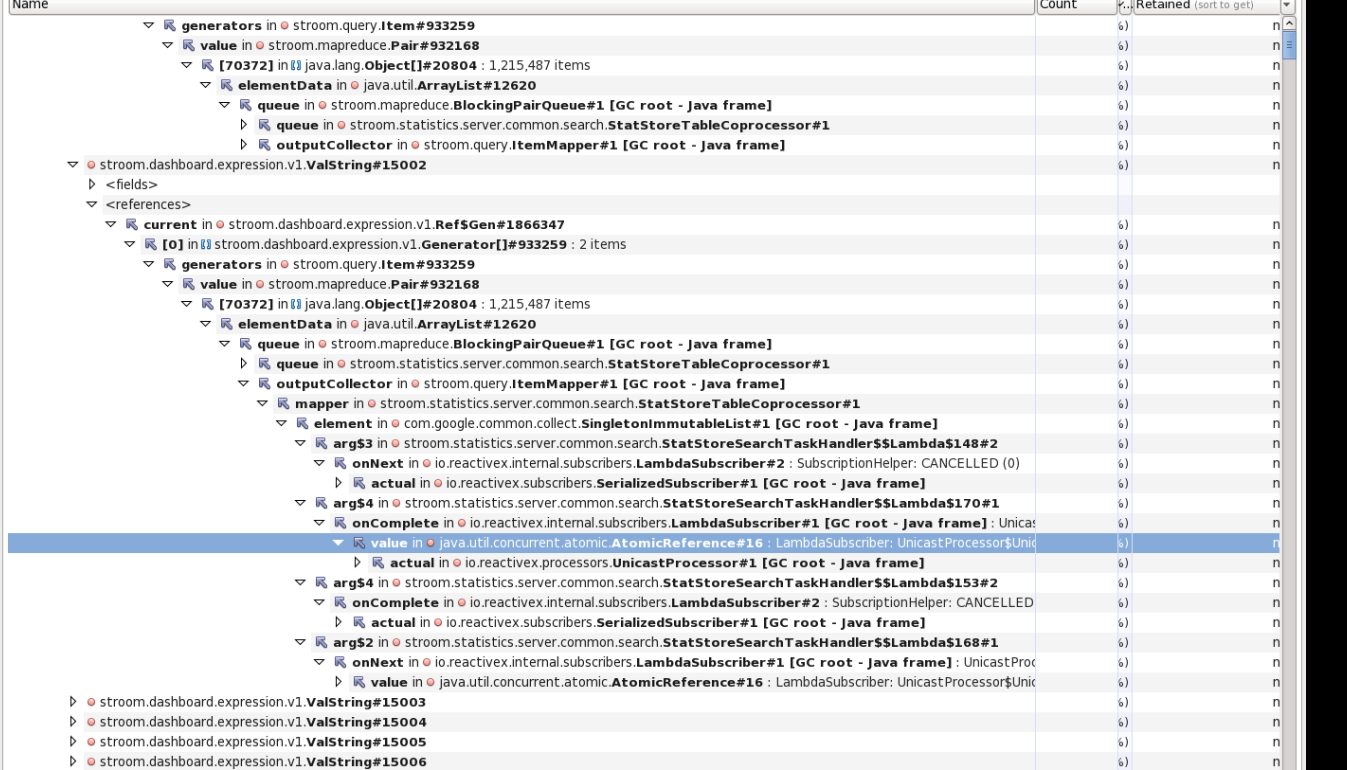 Potential memory leak in sql stats search · Issue #770 · gchq/stroom · GitHub
