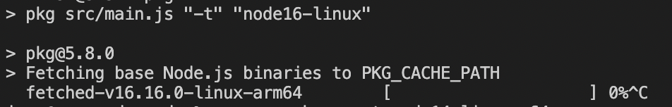 pkg with the wrong target · Issue #1707 · vercel/pkg · GitHub