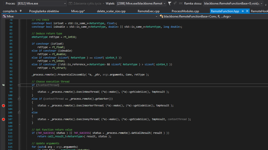 ProcessModules::GetExport fails when RemoteExec::PrepareCallAssembly is ...