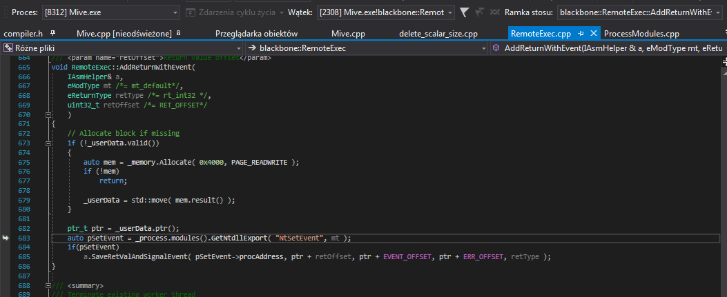 ProcessModules::GetExport fails when RemoteExec::PrepareCallAssembly is ...