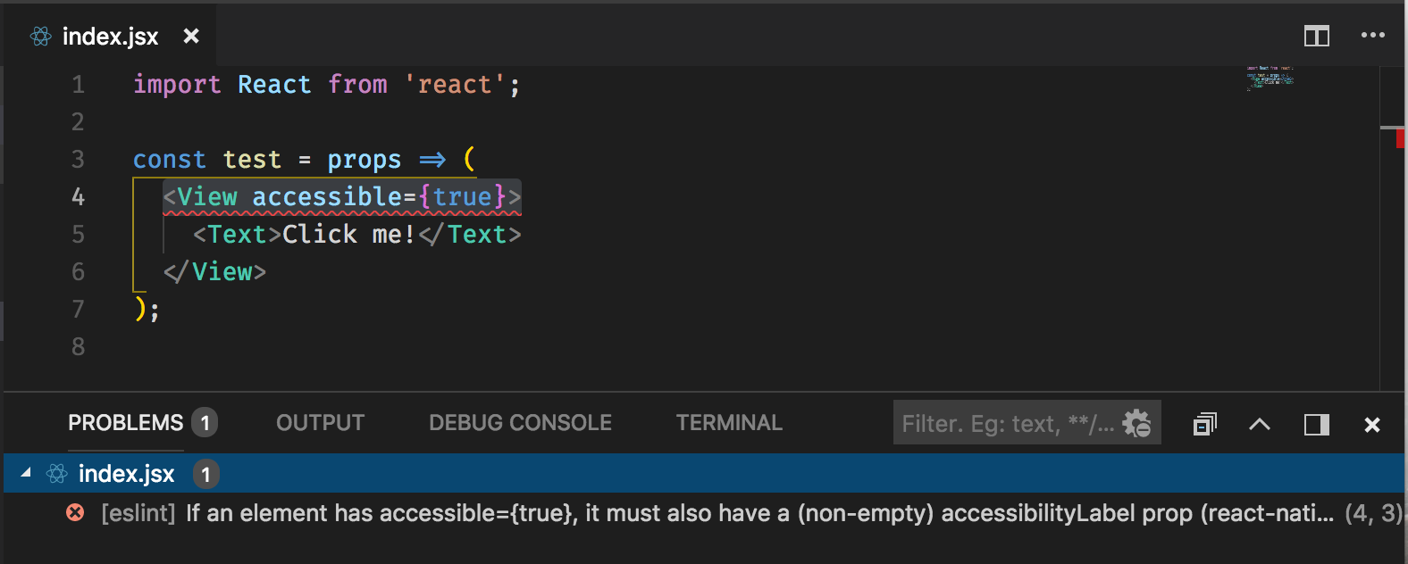 If a view has accessible={true}, ensure there is also an accessibilityLabel · Issue #4 ...