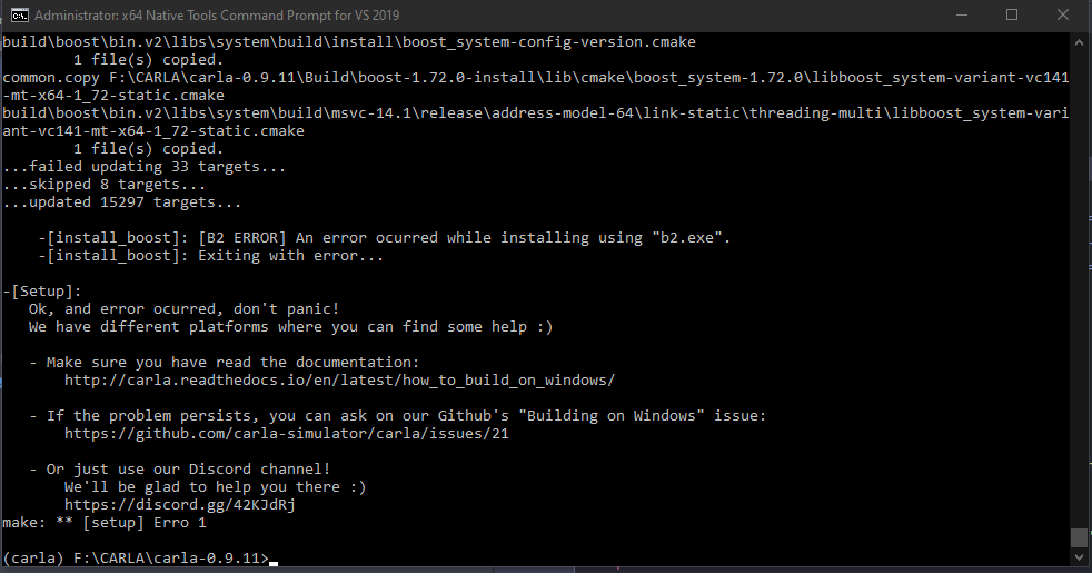 Make Launch on Windows error · Issue #1582 · carla-simulator/carla · GitHub