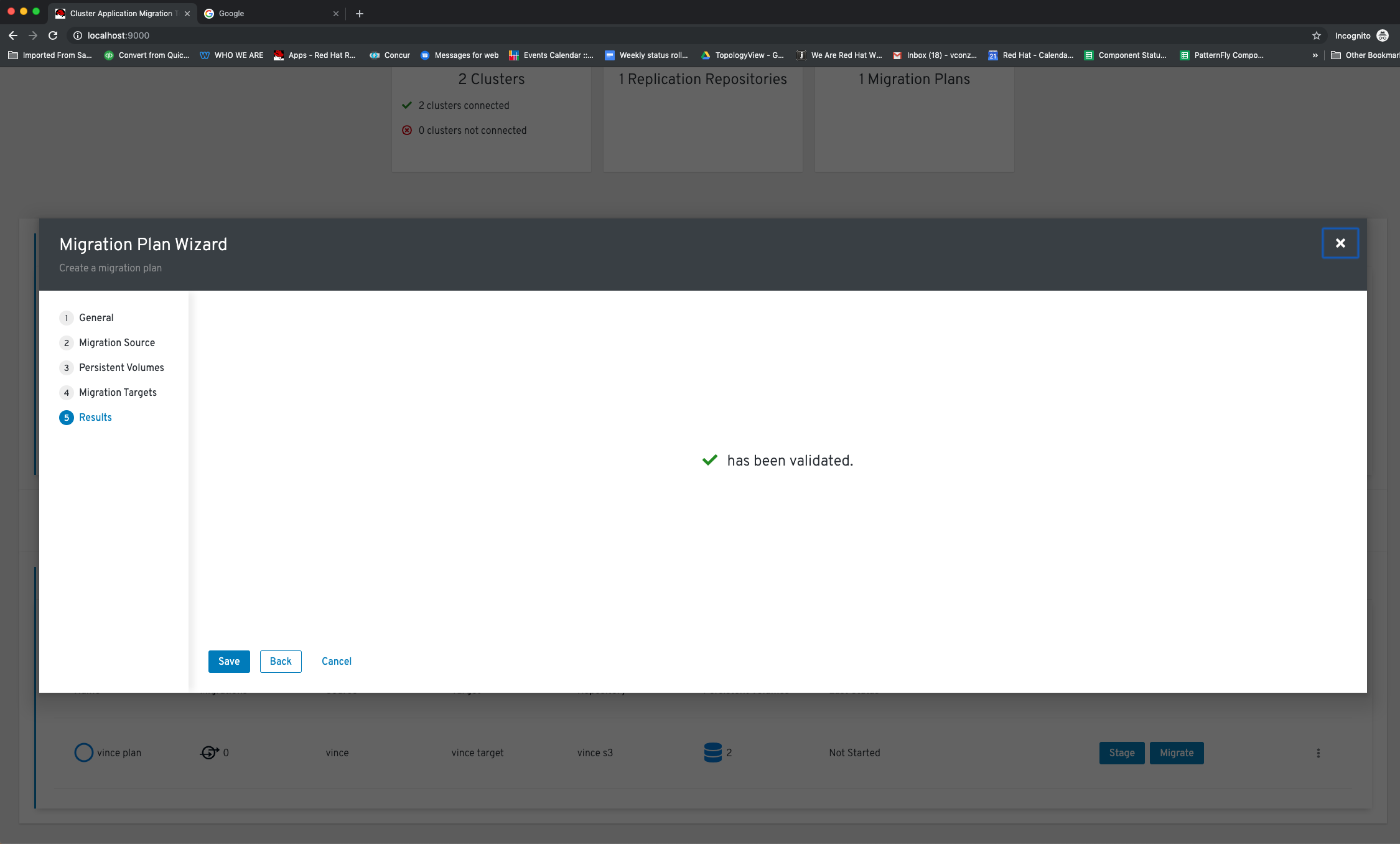 Wizard opening on Step 5 · Issue #122 · migtools/mig-ui · GitHub