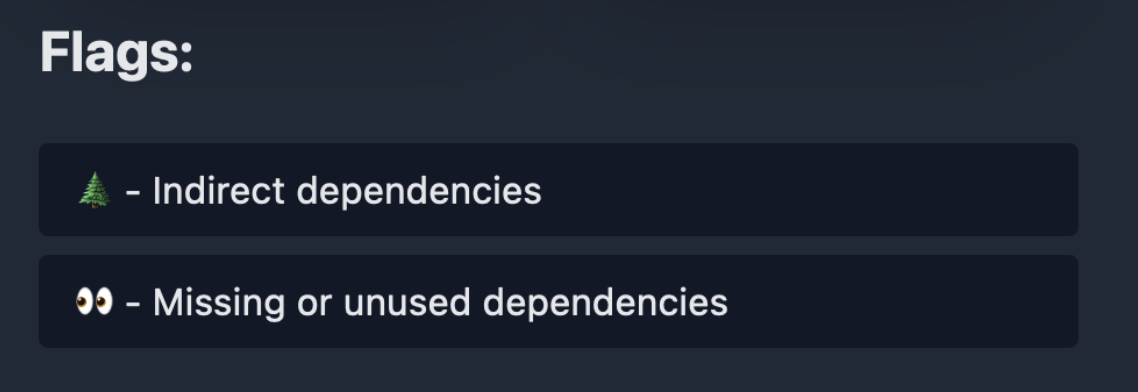 feat(ui): improve flags message · Issue #4 · NodeSecure/preview · GitHub