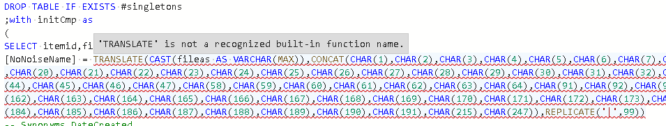 TRANSLATE is not recognized built in function · Issue #4815 · microsoft ...