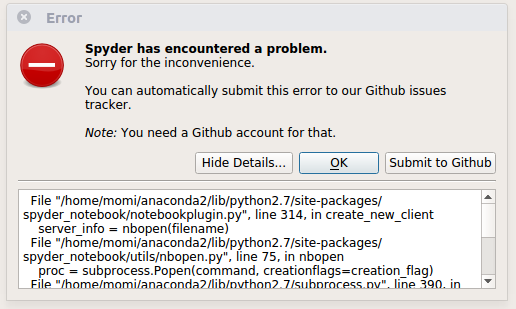 Cannot use spyder-notebook, get error on trying to create a new ...