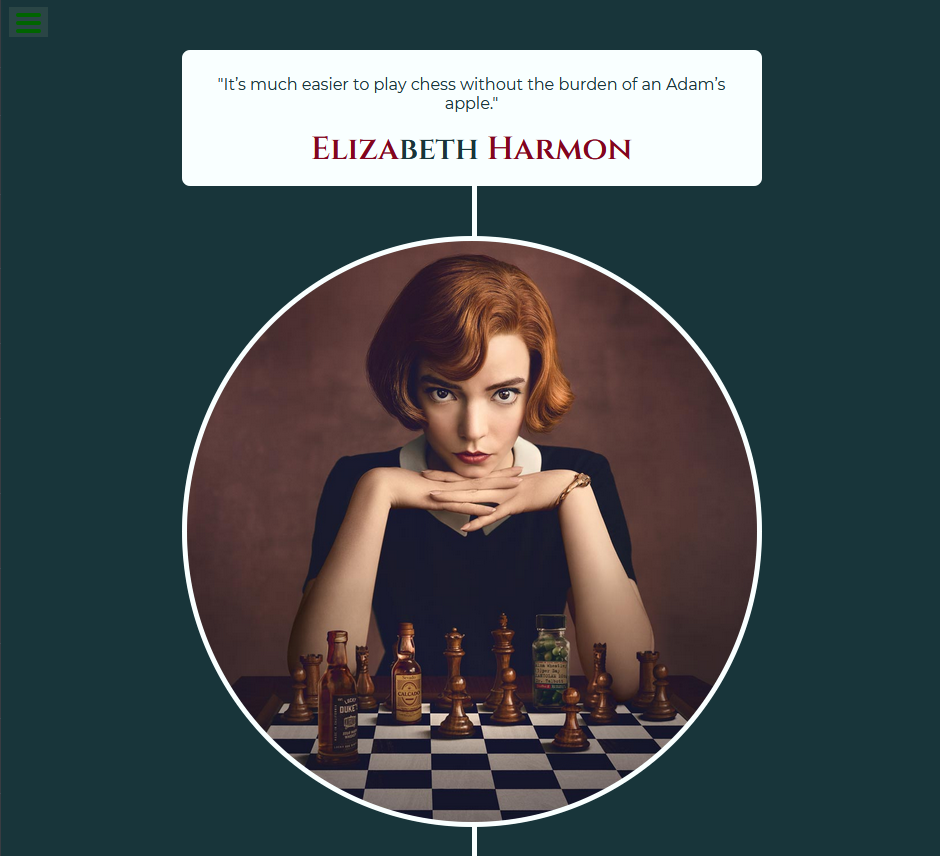 GitHub - agnes-santos/elizabeth-harmon-tribute: A tribute to the great Elizabeth Harmon in ...
