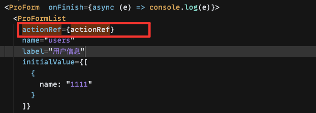 🐛[BUG]ProFormList 组件无法通过actionRef获取某一行数据 · Issue #6599 · ant-design/pro-components · GitHub