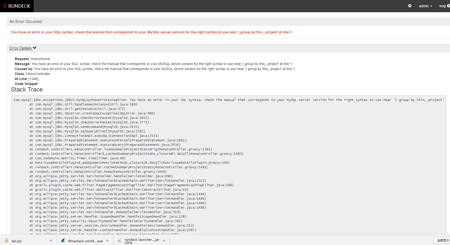 Mysql Syntax Error After Login · Issue 2609 · Rundeckrundeck · Github