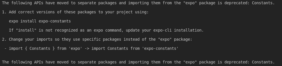 Unnecessary warning after updating to Expo v33.0.0 · Issue #681 · expo ...