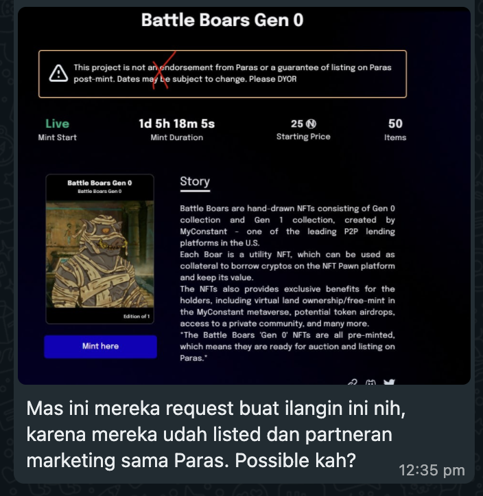 Mint Calendar Logic - Remove Flag · Issue #845 · ParasHQ/paras-landing · GitHub