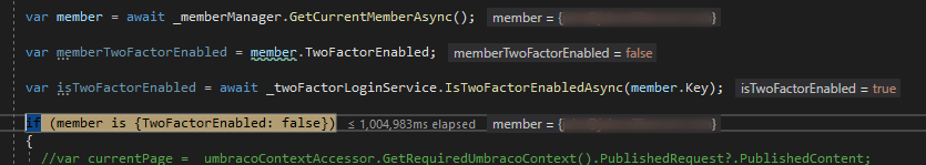 'TwoFactorEnabled' property is always set to 'false' for a member returned from IMemberManager ...