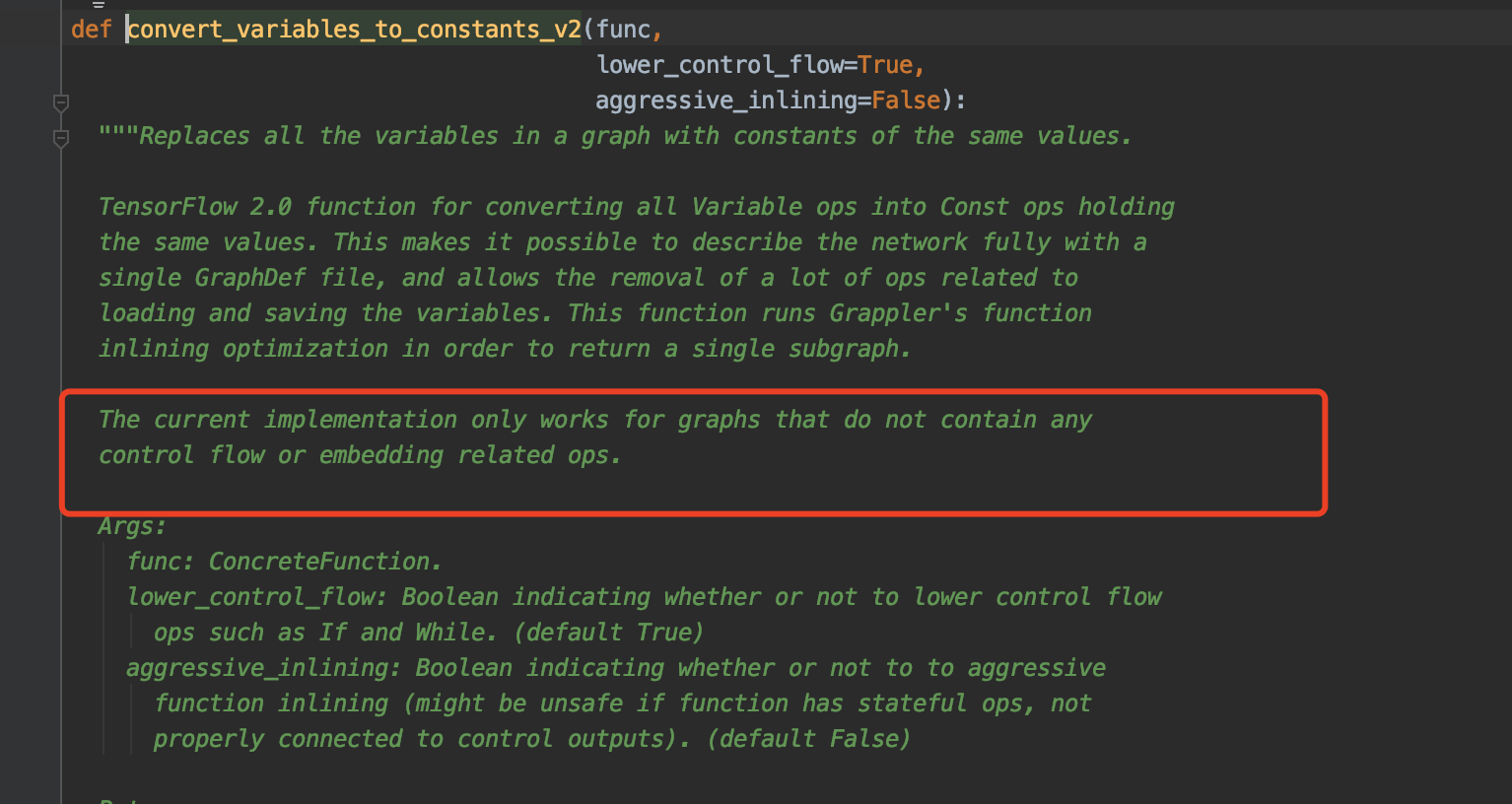 convert_variables_to_constants_v2 not supper fo embedding? · Issue #53569 · tensorflow ...