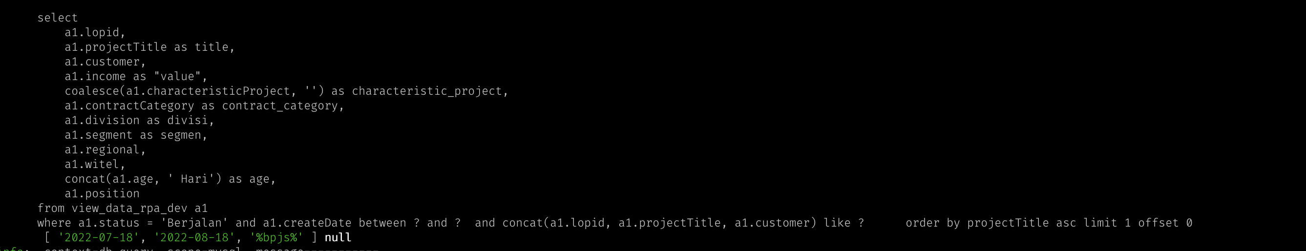 How to prepared statement query at limit and offset · Issue #1611 · sidorares/node-mysql2 · GitHub
