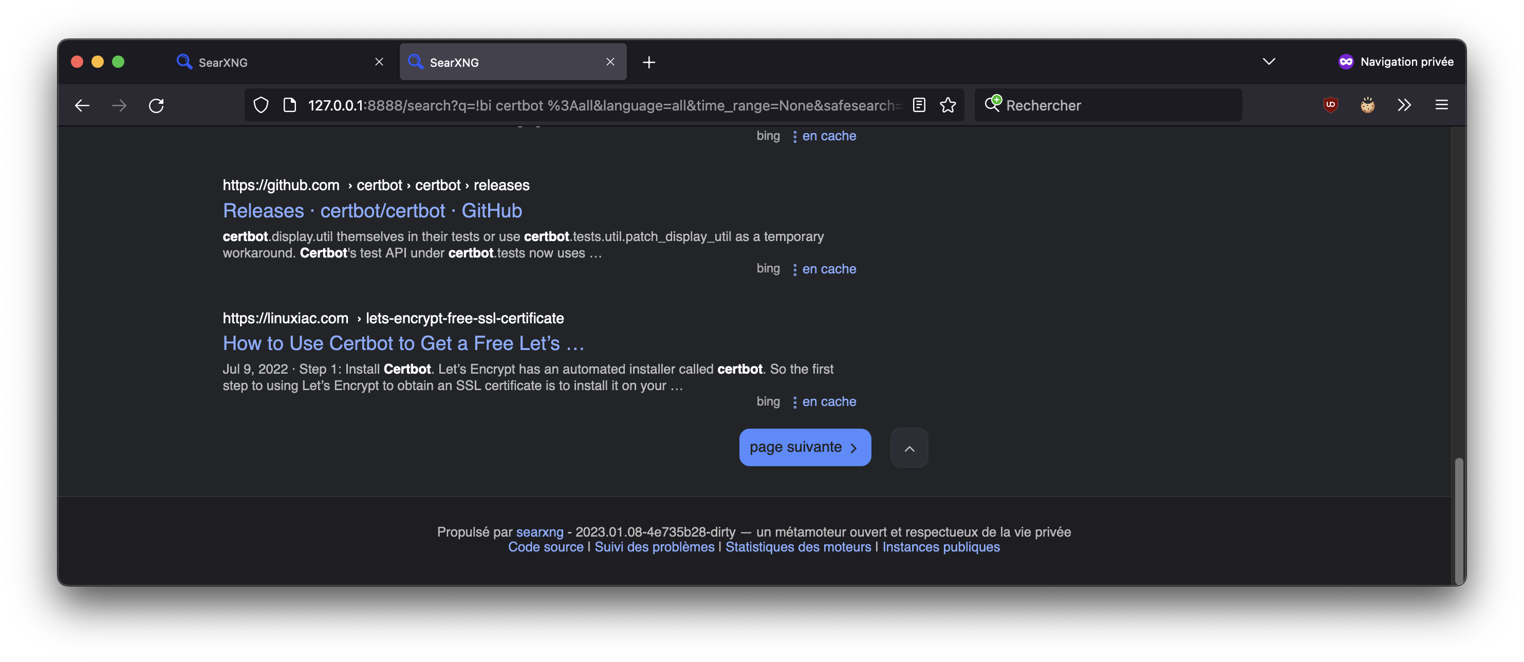 Bug Bing Engine Crashes Sometimes · Issue 2087 · Searxngsearxng · Github