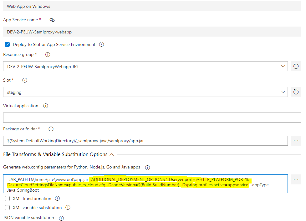 The release pipeline task "Azure App Service deploy" broken for appType ...