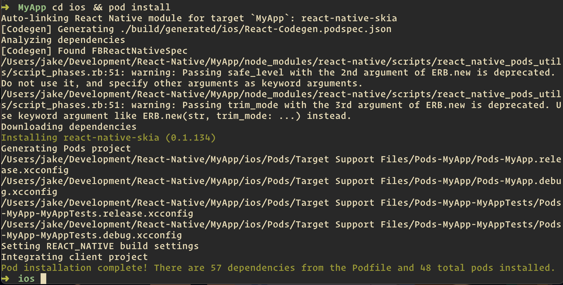 iOS fails to compile new RN project based on 0.69.1 when RN Skia is added. · Issue #661 ...