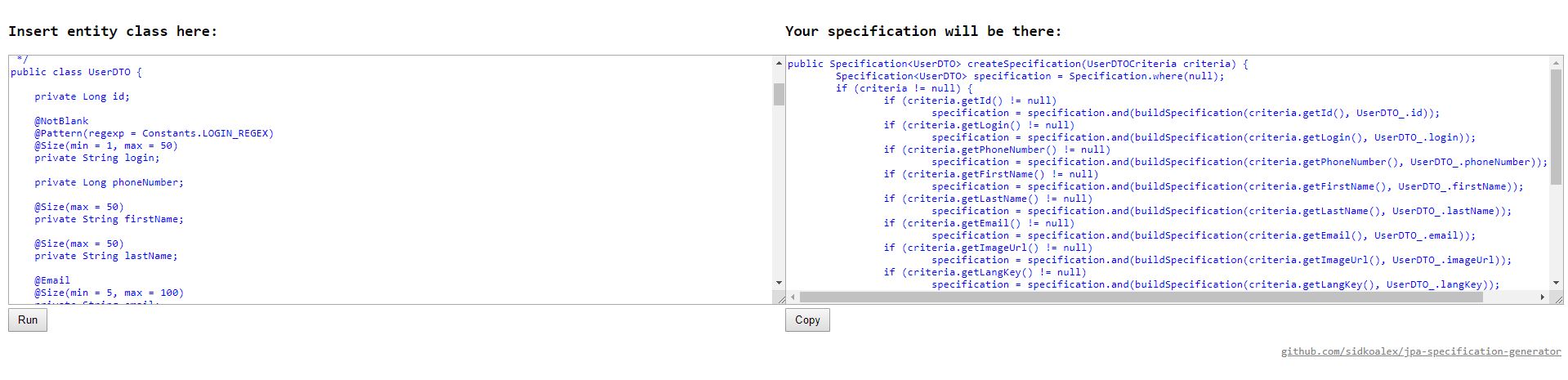 GitHub - asidko/jpa-specification-generator: Make specification from ...