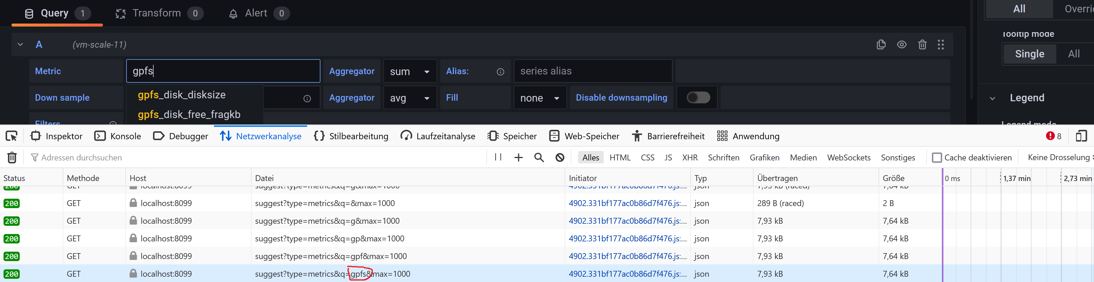 OpenTSDB: Metric autocompletion is not more working with 9.3.1 · Issue #60350 · grafana/grafana ...